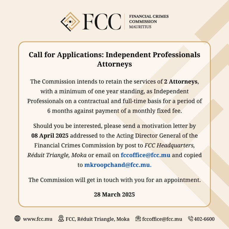Call for Applications: Independent Professional Attorneys - Financial ...