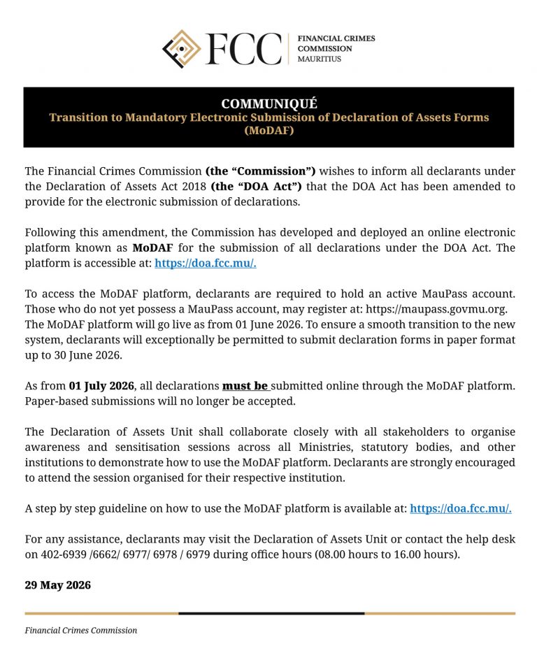 Transition to Mandatory Electronic Submission of Declaration of Assets ...